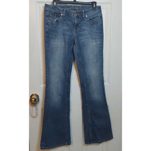 Arizona Jean Company | Jeans | Arizona Jean Co Medium Acid Wash Blue Denim Mid Rise Flare Jeans ...